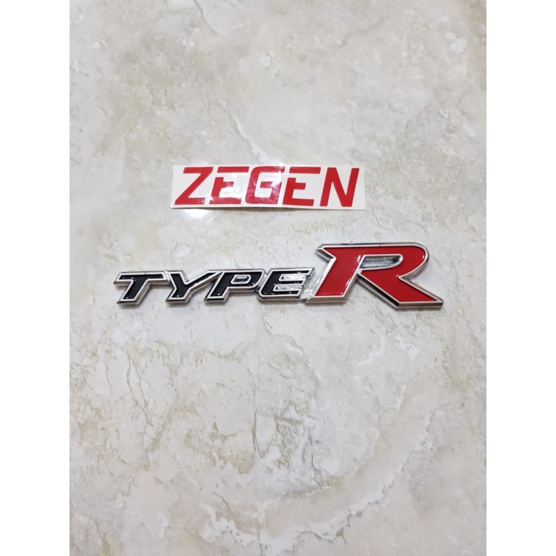 HITAM PUTIH Best quality plastic honda type R Emblem (black, white ...
