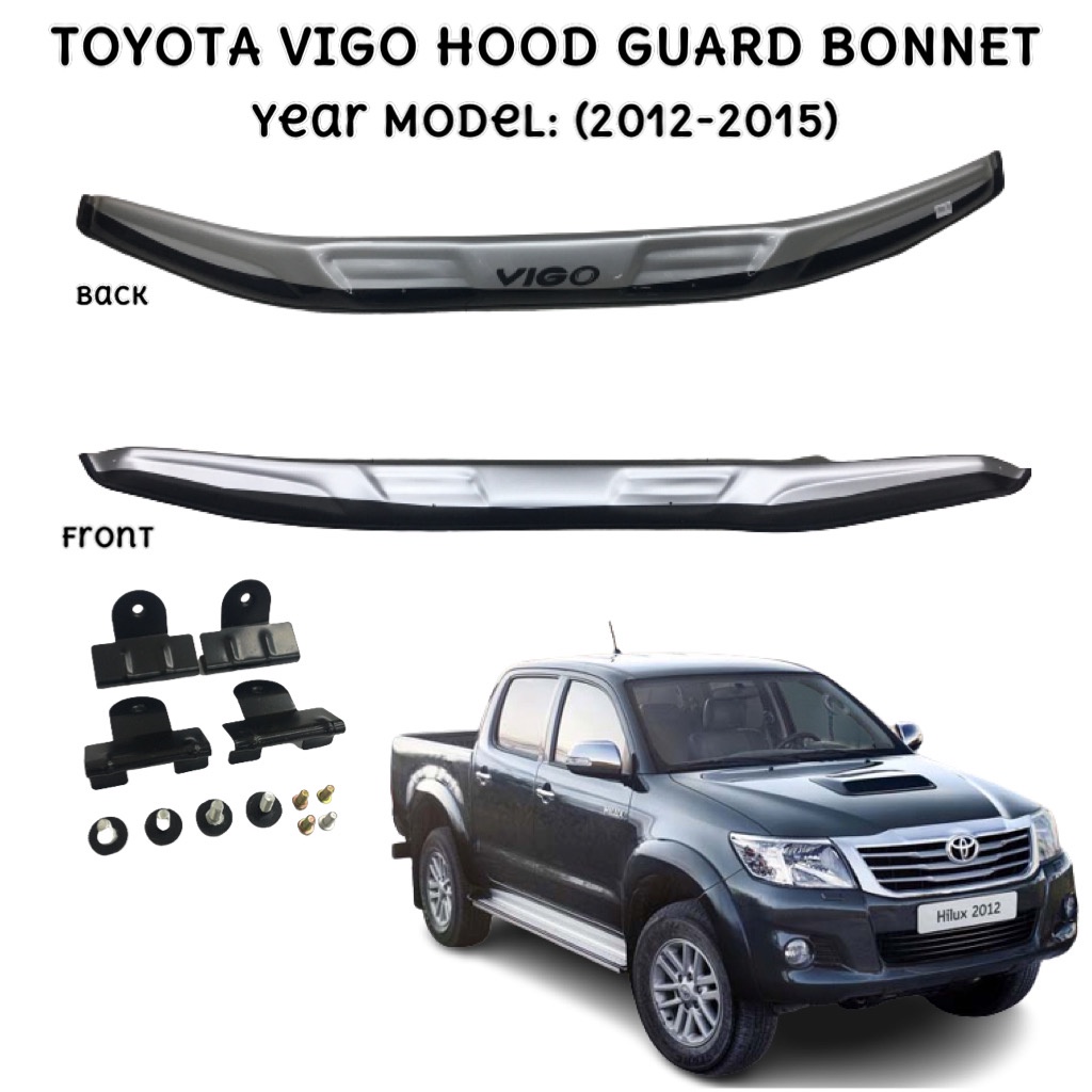 OAPC ABS Bonnet Hood Guard Deflector Cover for Toyota Vigo 2012-2015 ...