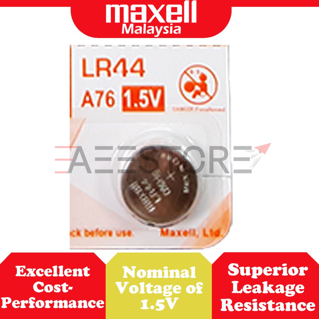 (Original) Maxell LR1130 / LR41 / LR44 Micro Alkaline Battery Button Cell | Bateri (1pc/10pcs ...