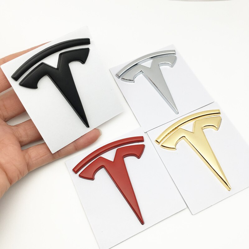 3D Car Styling Metal Sticker for Tesla Model S Model X logo Rear Emblem ...