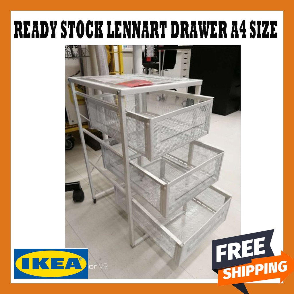 🔥Ikea drawer laci besi size a4🔥 | Shopee Malaysia