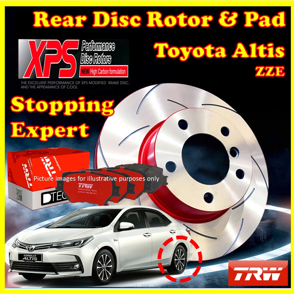 Toyota Altis ZRE TRW XPS Disc Rotor Slotted / Pemutar Cakera Kereta ...