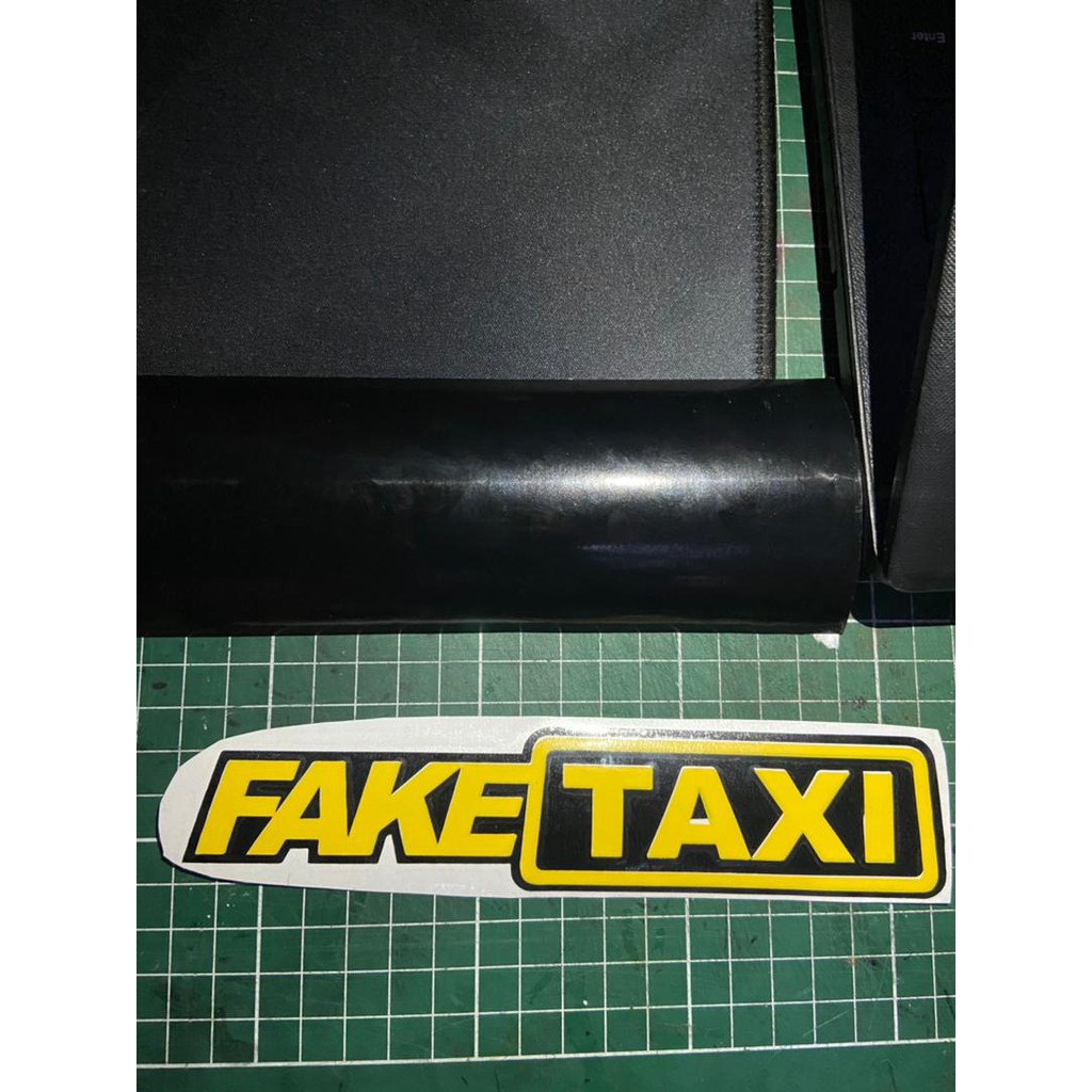 FAKE TAXI sticker (Vinyl Sticker two layer sticker) | Shopee Malaysia