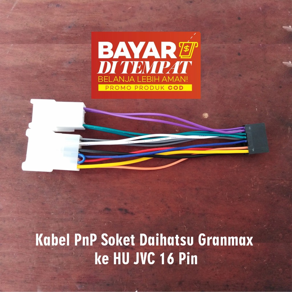 Daihatsu Granmax Socket PnP Cable to JVC 16 Pin Head Unit Socket ...