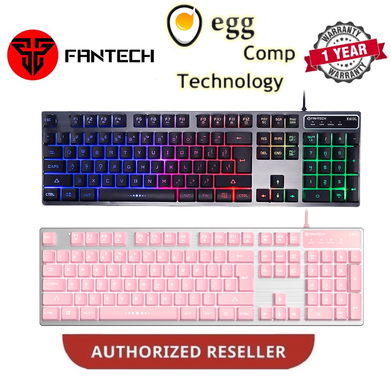 FANTECH K613L FIGHTER TKL II ALUMINUM ALLOY BACKLIT MEMBRANE KEYBOARD ...