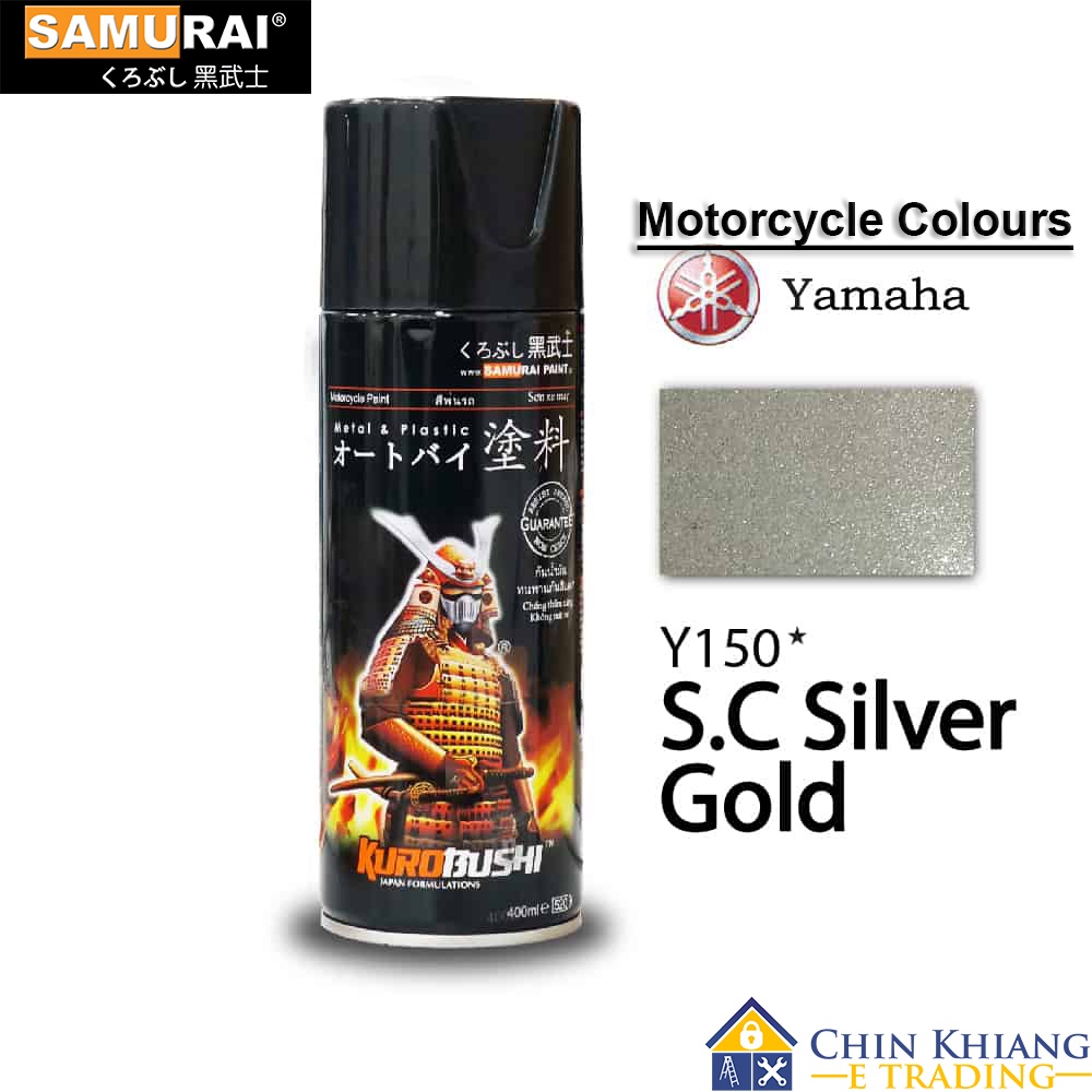 Samurai Y150 Yamaha S.C Silver Gold Spray Paint 400ml | Shopee Malaysia