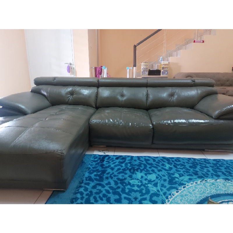 sofa L shape 10 kaki size besar | Shopee Malaysia