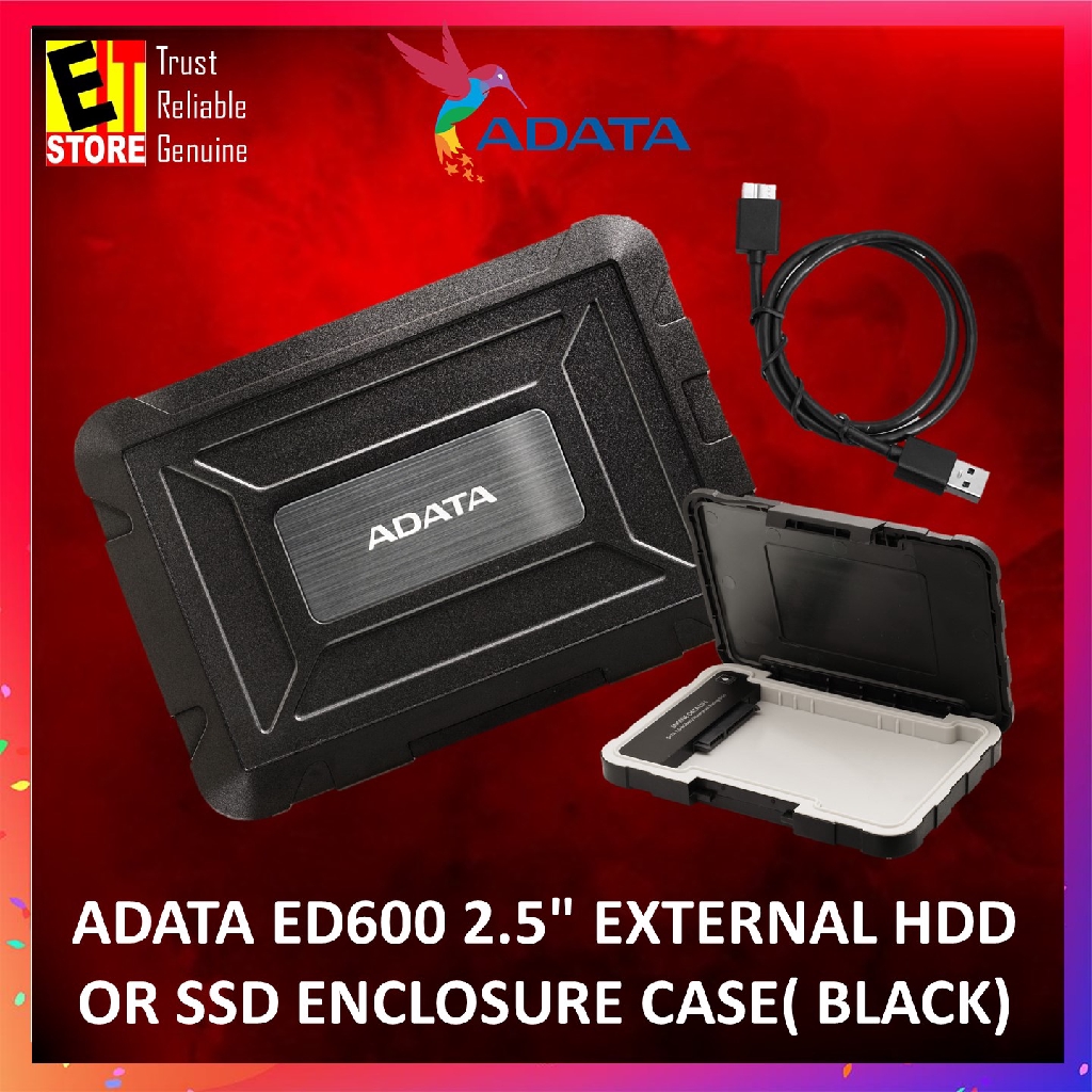 ADATA ED600 2.5" EXTERNAL HDD OR SSD ENCLOSURE CASE | Shopee Malaysia