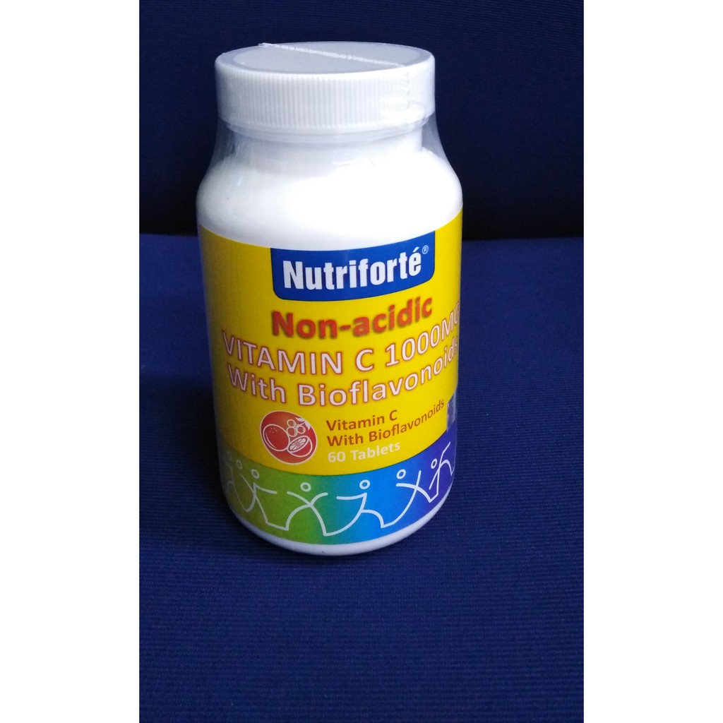 Nutriforte Non-acidic Vitamin C 1000mg with Bioflavonoids (60's ...