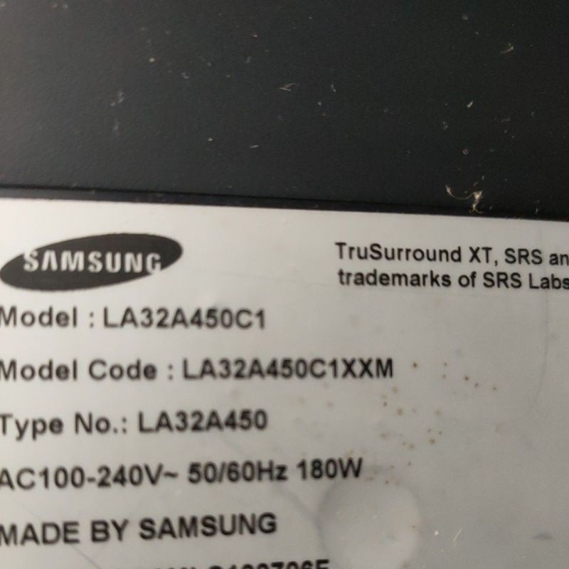 SAMSUNG LCD TV LA32A450C1 POWER BOARD MAIN BOARD TCON BOARD INVERTER ...