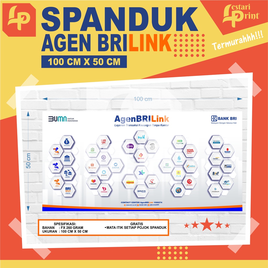 NEW DESIGN BRILINK AGENT BANNER BANNER 100 CM | Shopee Malaysia