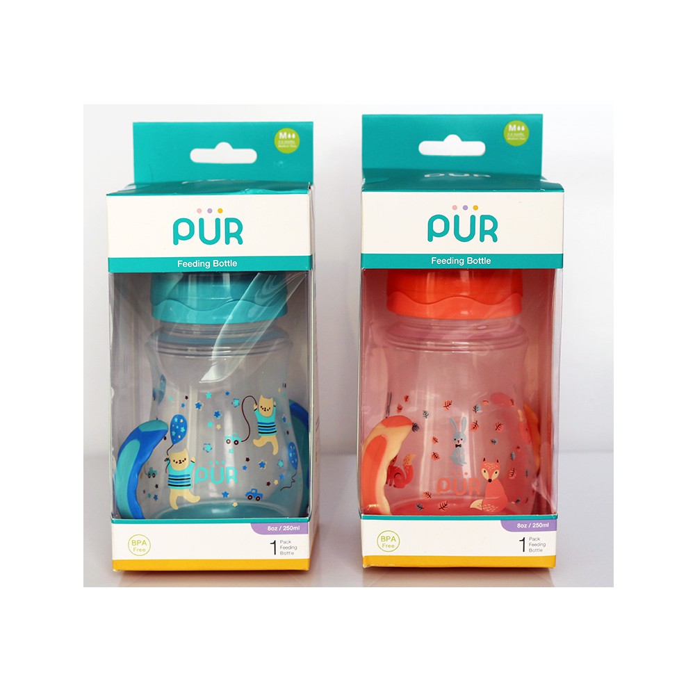 Pur 250ml wide neck milk bottle with handle at the bottom | Shopee Malaysia