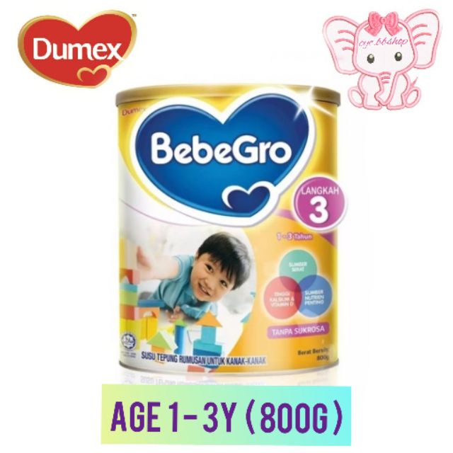 DUMEX Bebegro Step 3 ASLI 800g (EXP:06/2026) | Shopee Malaysia