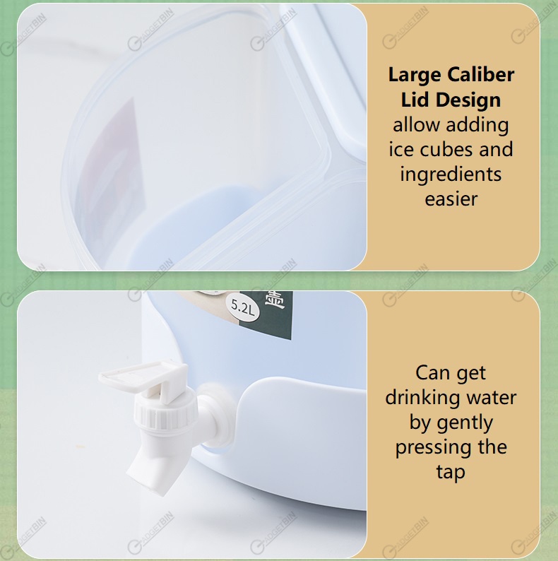 Balang air 3 in 1 Raya 3 Compartment 5L Rotatable Beverage Dispenser ...