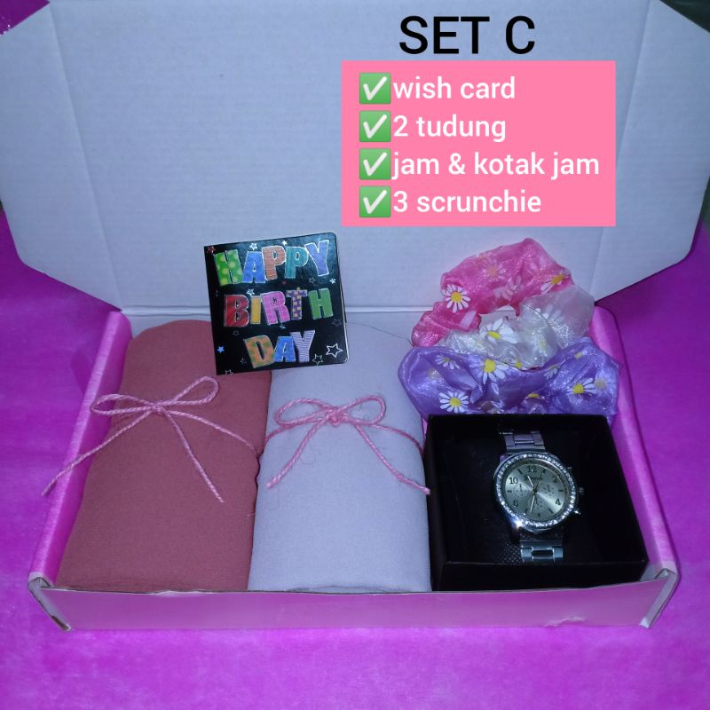 Surprise box tudung gift box tudung gift box shawl gift box bawal ...