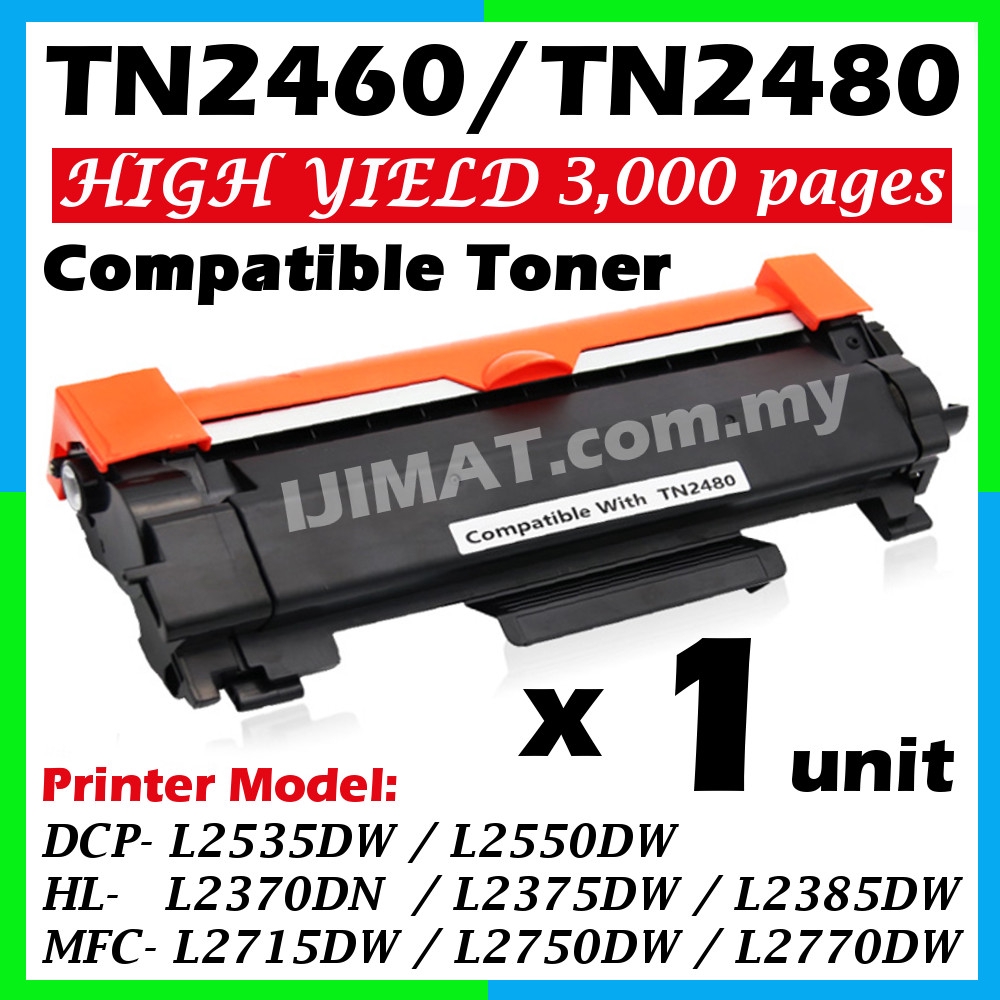 TN2480 TN-2480 DR2455 Compatible Toner / Drum Brother DCP L2535dw DCP ...