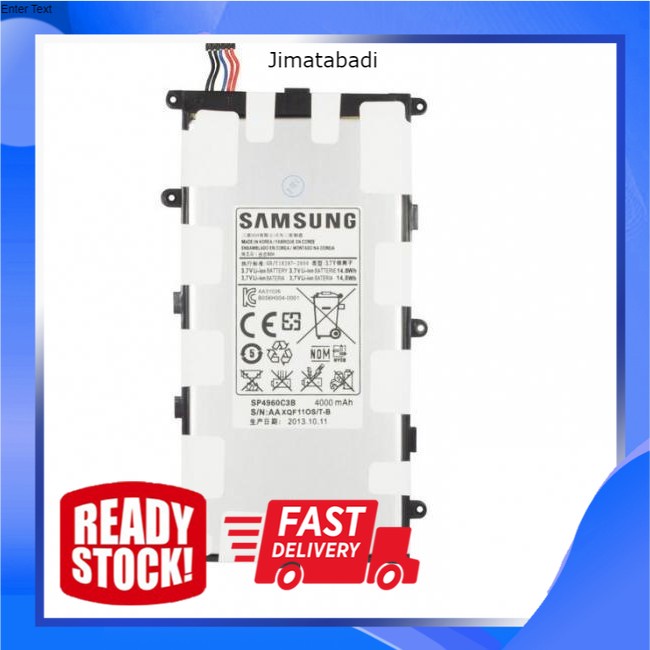 SAMSUNG P6200 / P3100 = SP4960C3B BATTERY ORIGINAL | Shopee Malaysia