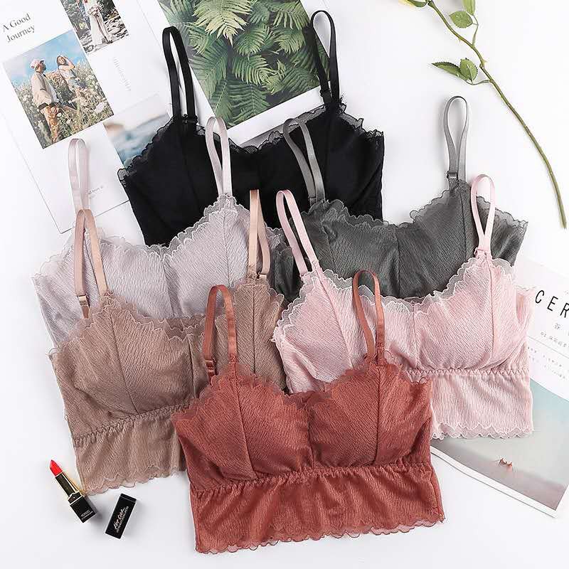 MSX Women's Bras Model B-031 Chiffon Bra Cropped No Frame Small Straps ...