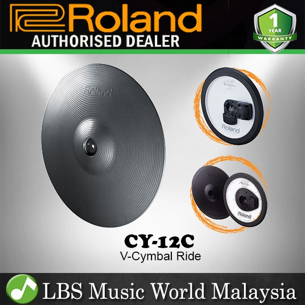 [Discontinued] Roland CY-12C 12 Inch V-Cymbal for Crash Black (CY12C CY ...