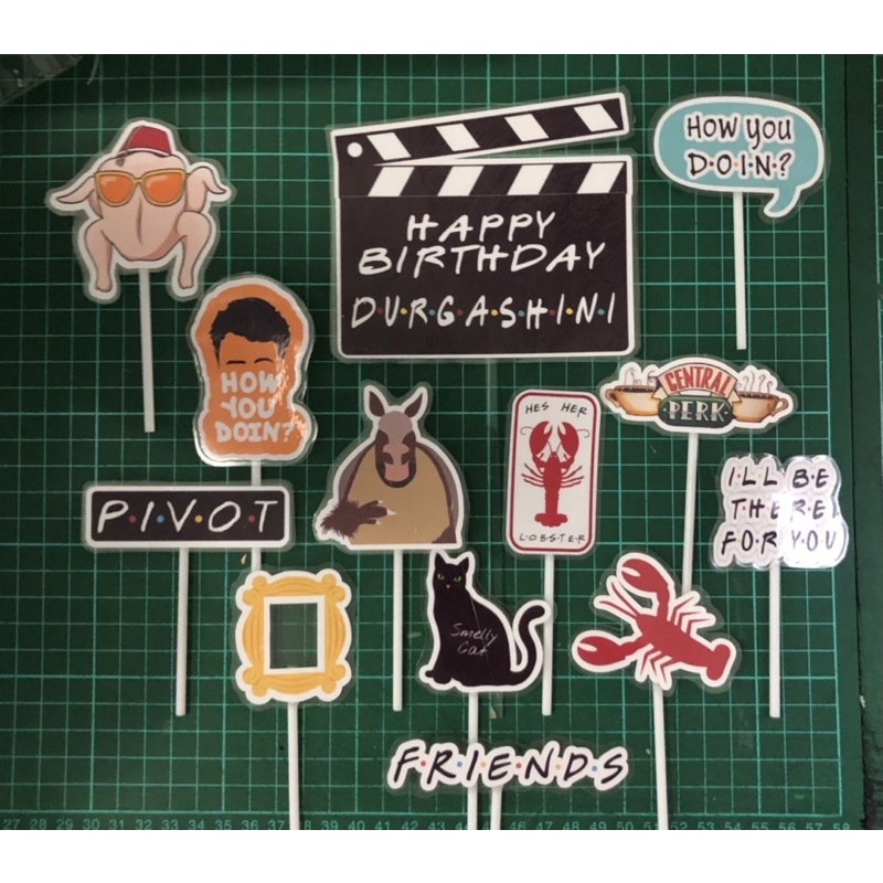FRIENDS cake topper (13pcs) | Shopee Malaysia