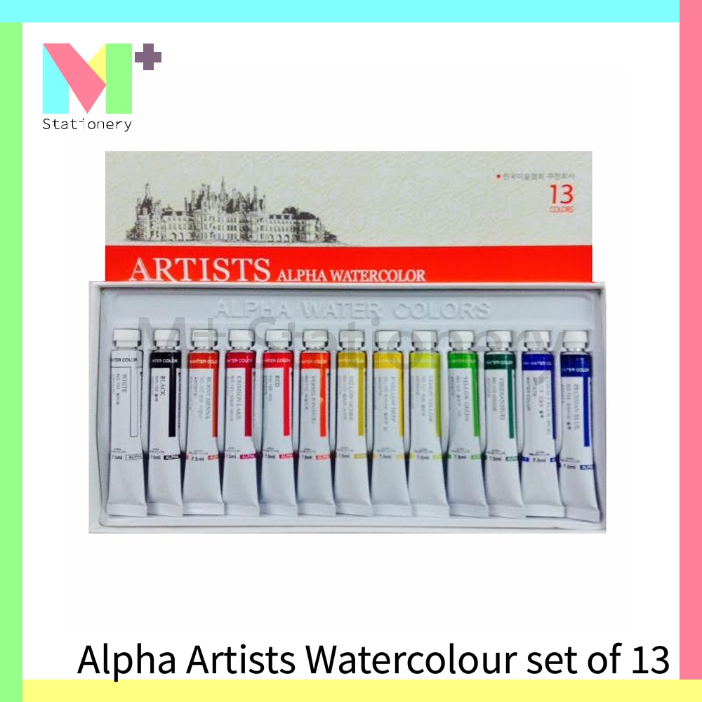 [ORIGINAL] Alpha Artist Watercolor (13, 18, 24, 30 Colour Paints Set ...