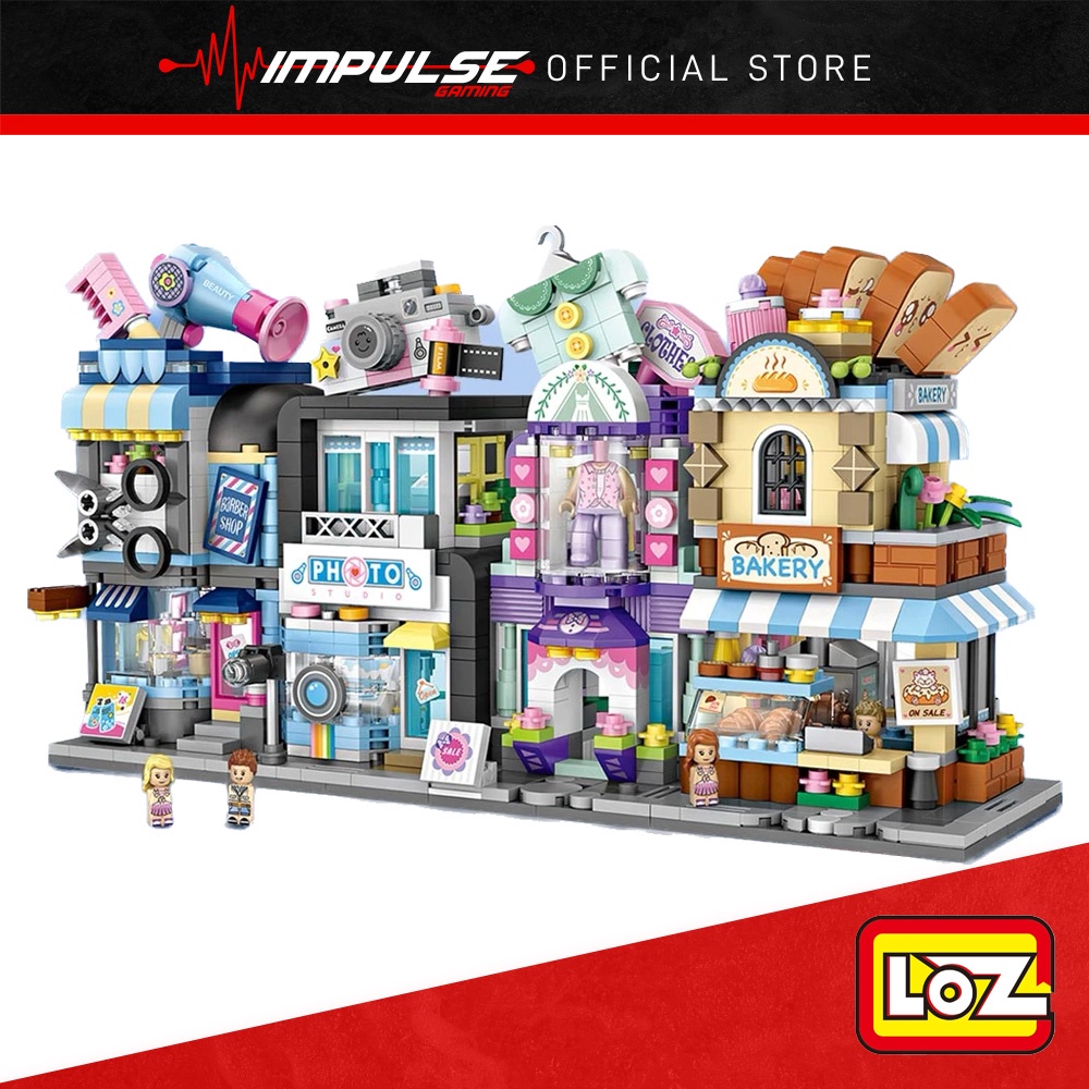 LOZ Mini Blocks 1645 / 1646 / 1647 / 1648 Street Store Diamond Creative ...