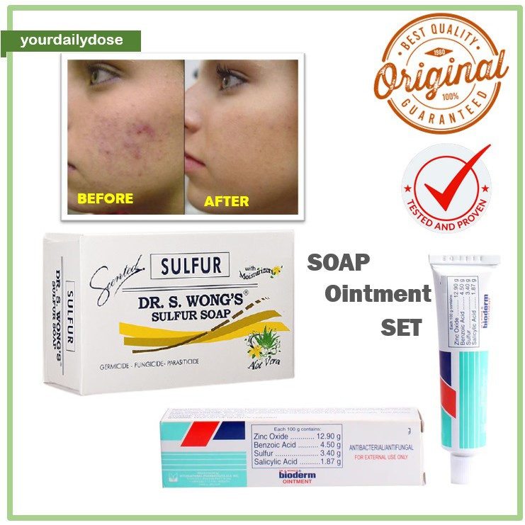 Dr S Wongs Bioderm Ointment And Sulfur Soap With Moisturizer Anti
