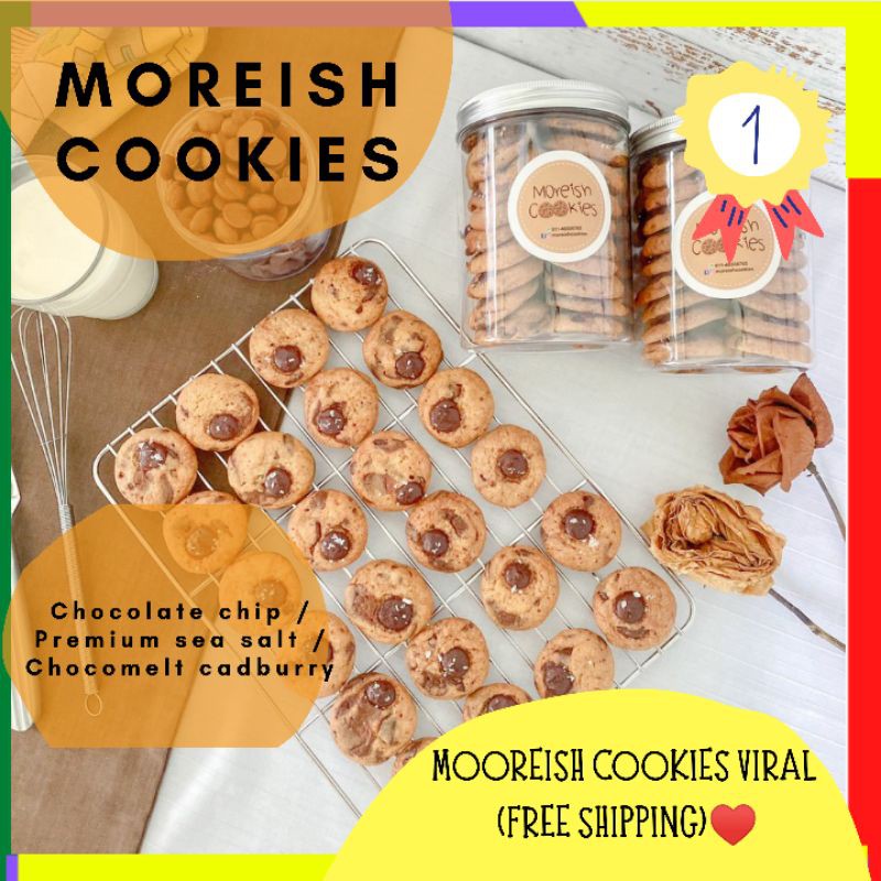 SALE!! MOREISH COOKIES (Chocolate Chip / Premium Sea Salt / Chocomelt ...