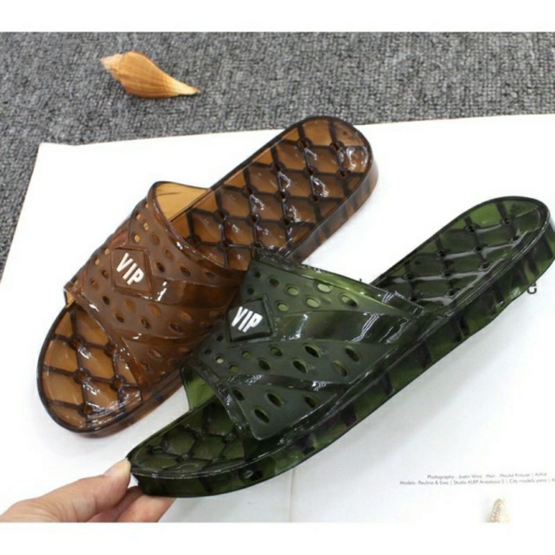 Plastic Slippers With VIP Pattern For Bathroom | Shopee Malaysia