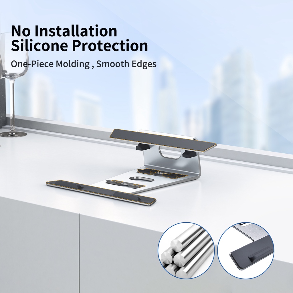 OATSBASF L08 4 In 1 PC Vertical Laptop Stand Upright Computer Storage ...