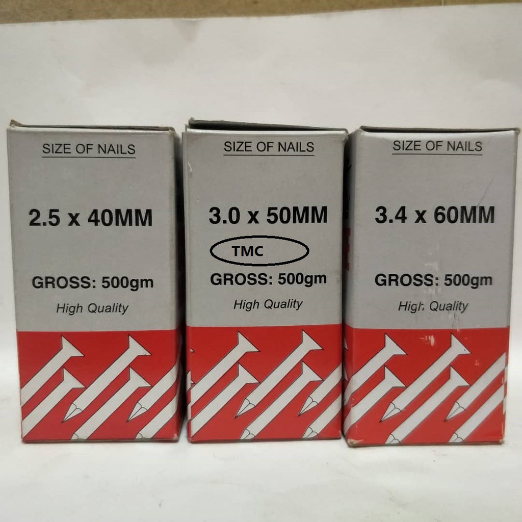 [100% ORIGINAL] JAGUAR CONCRETE NAIL / PAKU CONCRETE (500G/BOX) | Shopee Malaysia