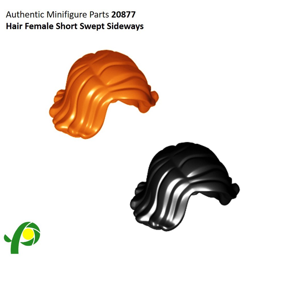 LEGO Minifigure Parts 20877 Hair Female Short Swept Sideways Authentic ...
