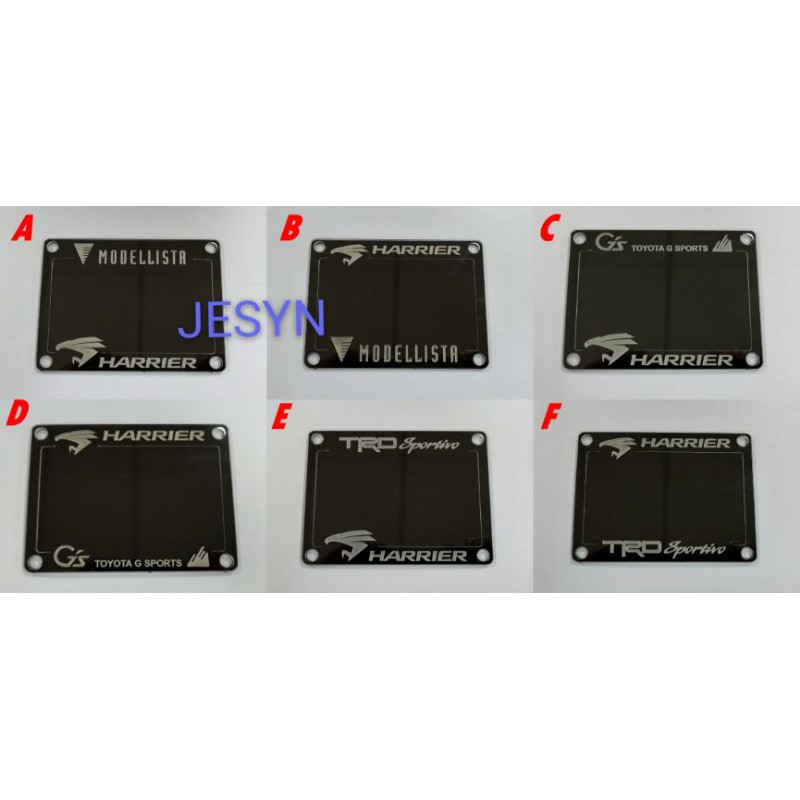 SANDLAST ACRYLIC ROAD TAX STICKER HOLDER - TOYOTA HARRIER MODELLISTA GS ...