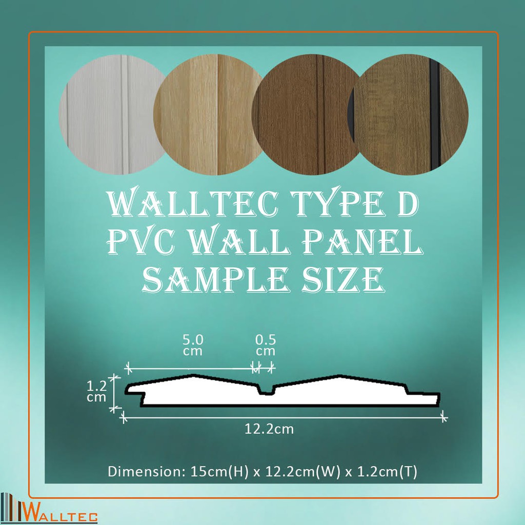 Sample Walltec Solid PVC Wall Panel (15cm [L]) Type D / Modern Wall Art ...