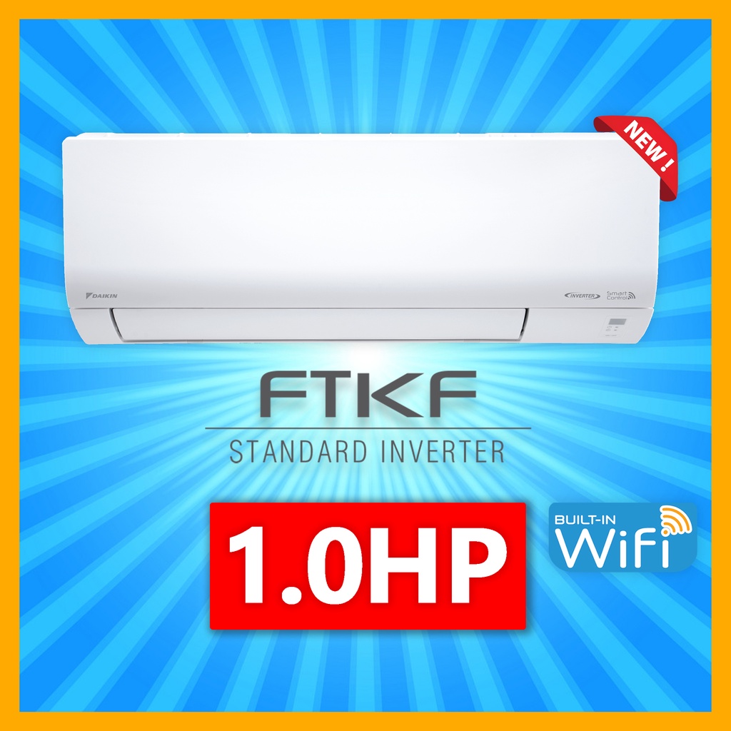 [5STARS FTKU] Daikin 1.0HP-2.5HP R32 Inverter WIFI Air Conditioner FTKF ...