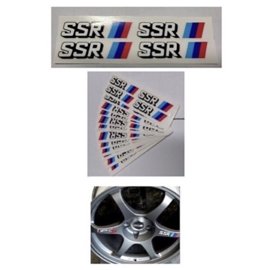 Real Stock SSR SPORT RIMS Sticker SSR RACING STICKER SPORT 4 in 1 ...