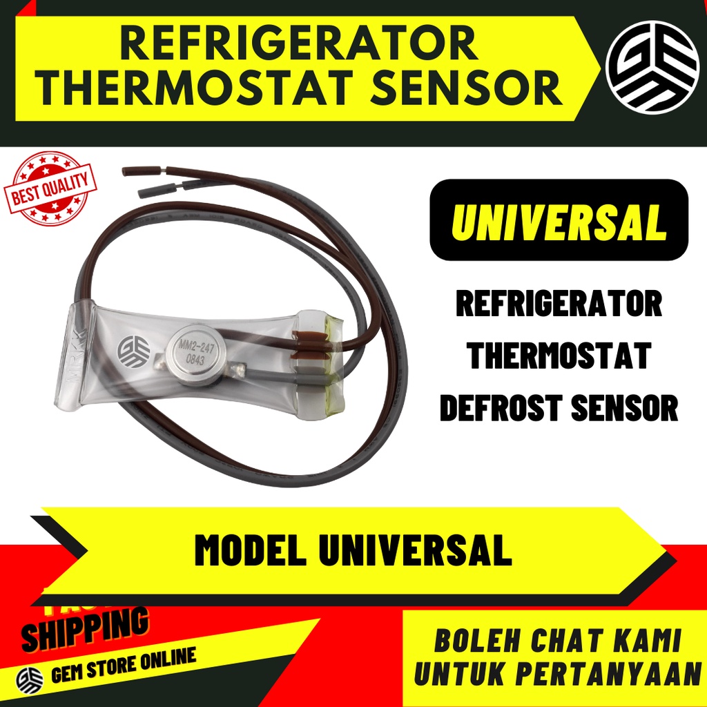 UNIVERSAL Refrigerator Sensor / Thermostat Sensor / Sensor Peti Sejuk / Defrost Sensor | Shopee ...
