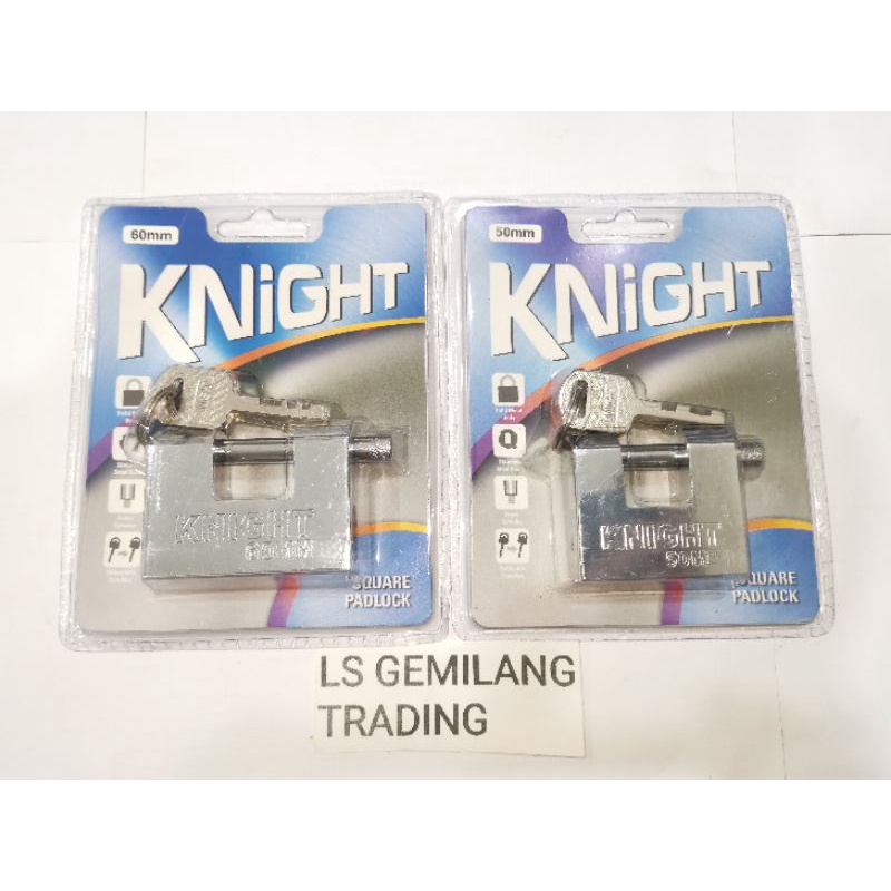 KNIGHT PILLAR SQUARE Anti-Cut Padlock 50MM PREMIUM PADLOCK DOORLOCK PAD ...