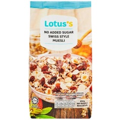 Lotus's No Added Sugar Muesli/Cereal Flakes (550g)/Tesco Lotus's Rolled ...