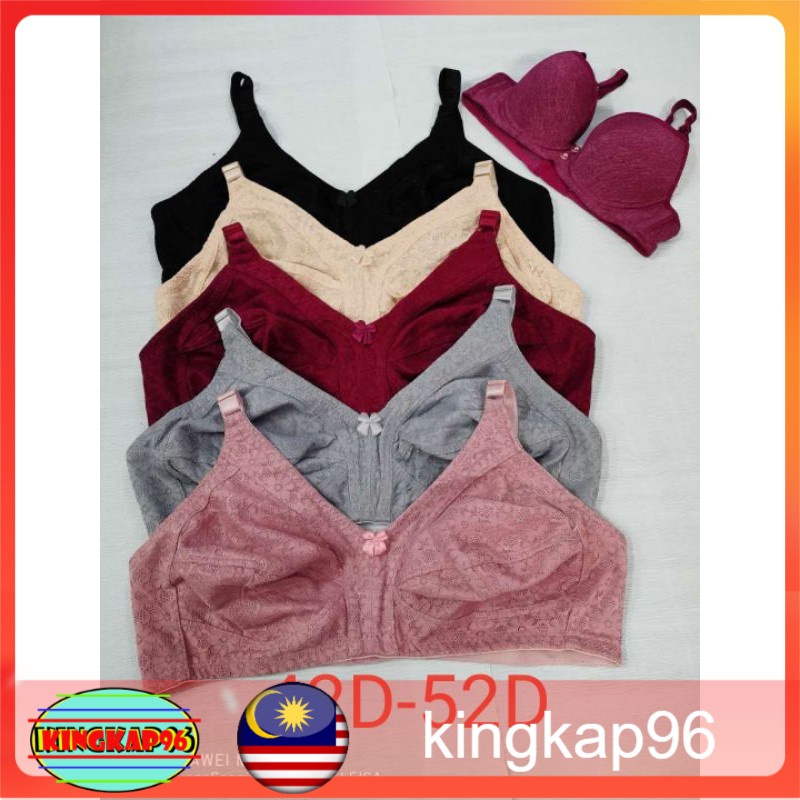 READY STOCK!!! Women's Plus Size Bra 42D-52D Women D Cup Bra Inner Wear ...