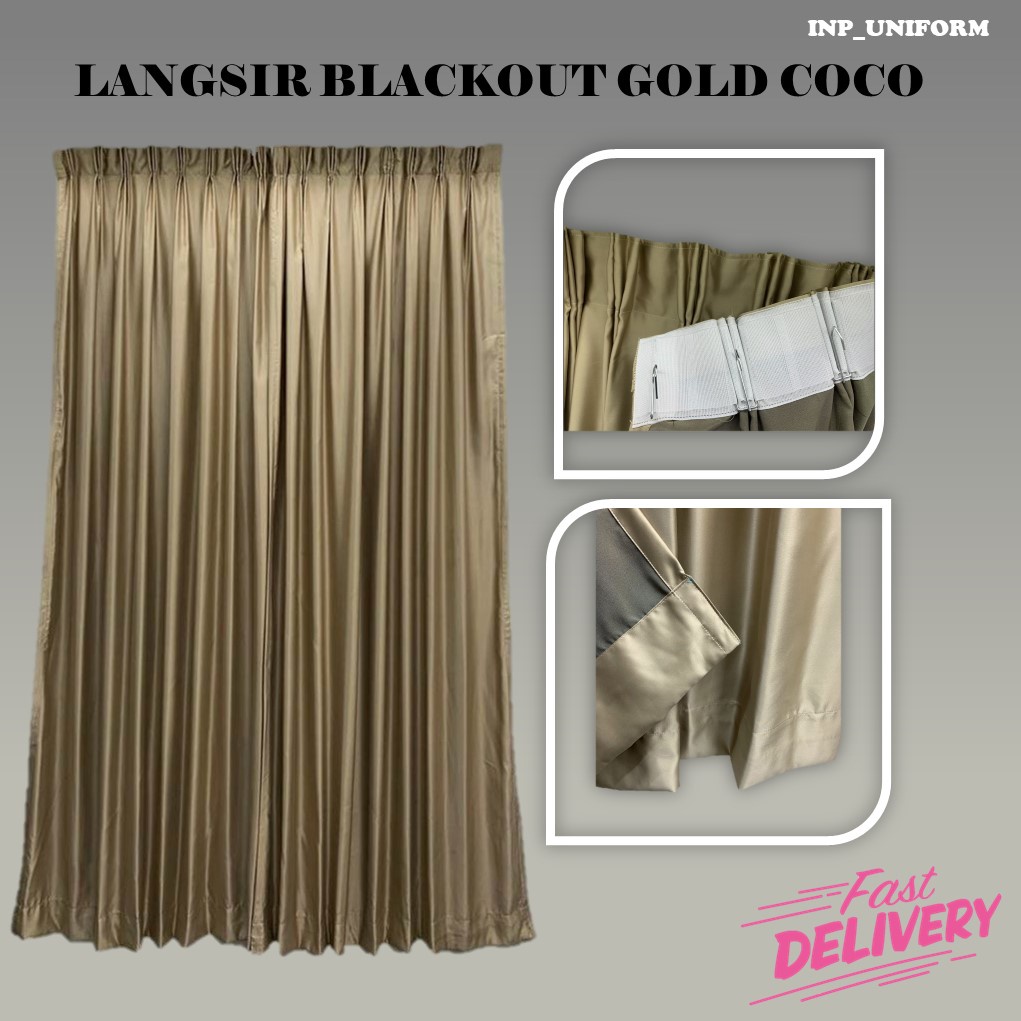 Blackout Ready Made Curtain !!! Langsir Kain Tebal Siap Jahit { Free ...