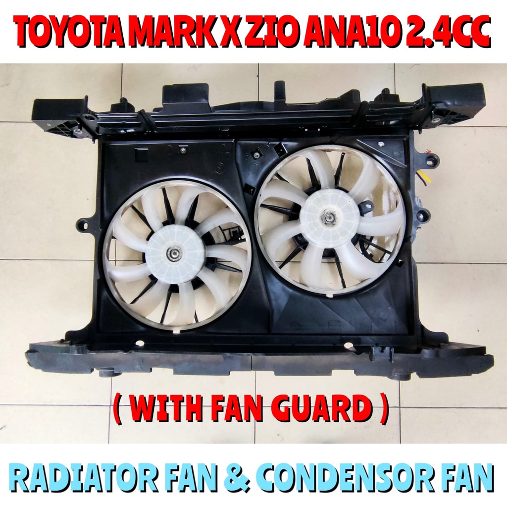 Toyota Mark X Zio ANA10 2.4cc Radiator With Condensor & Auto Fan With ...