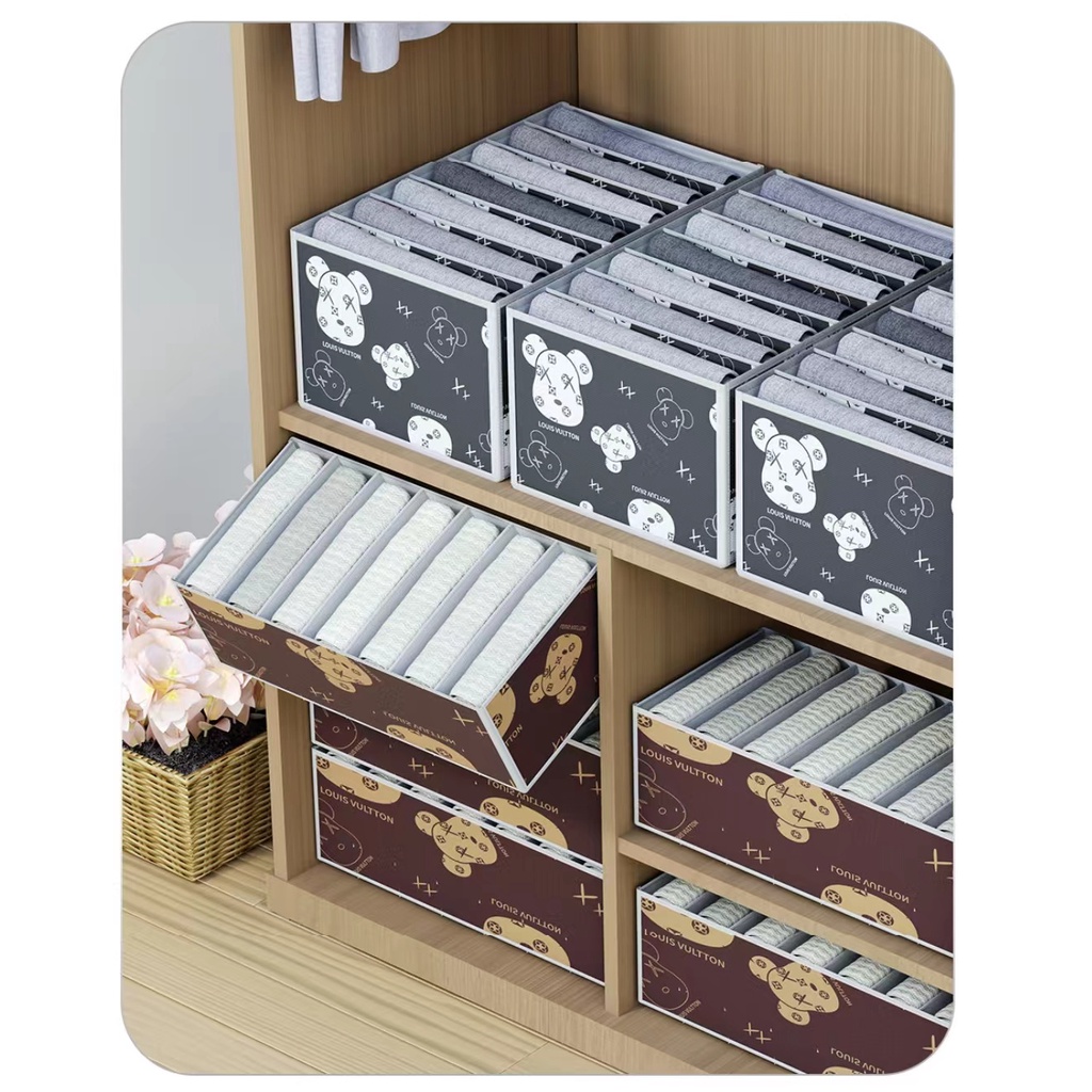 😍Korean Style Storage Box Foldable Wardrobe Storage Box Violent Bear ...
