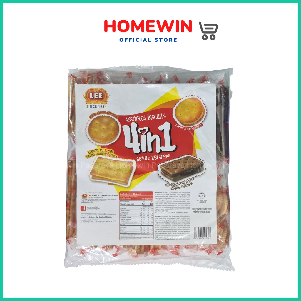 Lee Biscuit Assorted Biscuits 4in1 (620g) | Shopee Malaysia