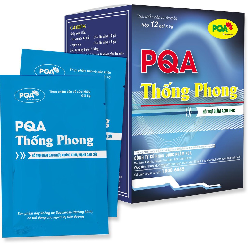 Pqa Thong Phong for people with Gout and Gout - box of 12 packs ...