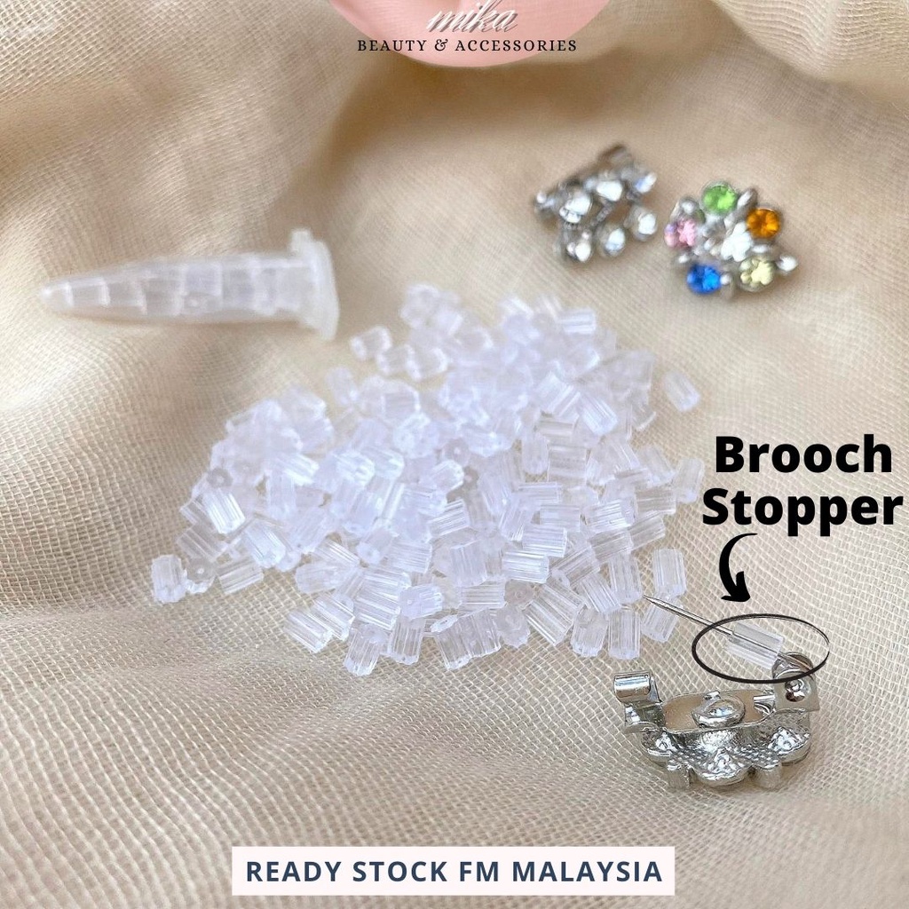 Brooch Stopper Tudung Kerongsang Stopper 20 pieces with tube | Shopee ...
