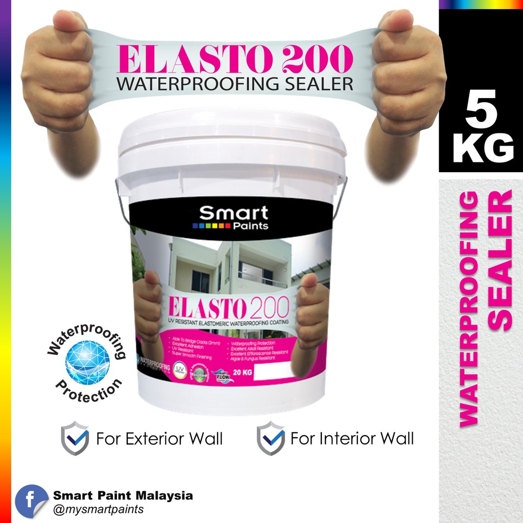 5kg Smart Elasto T200 (400% Elastomeric Paint) | Shopee Malaysia