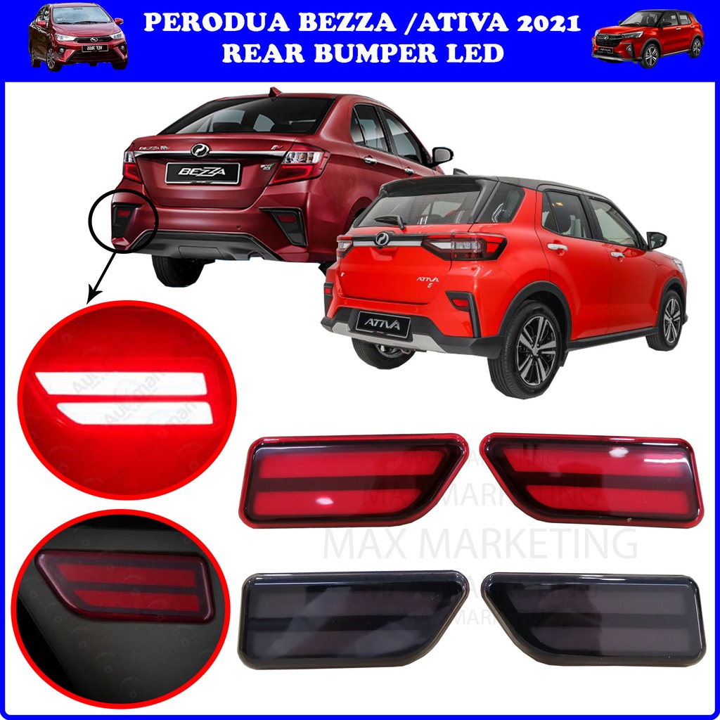PERODUA ATIVA/ BEZZA 2020-2021 REAR BUMPER LED RECLECTOR LIGHT LAMPU ...