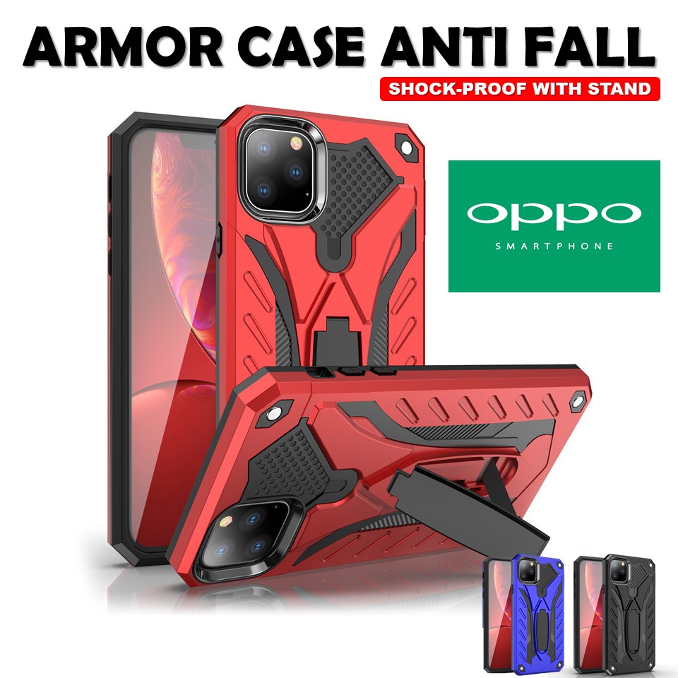 (Armor Case) OPPO A12 A5S A12E A3S A9 A31 A54 A92 A93 A95 A74 A37 F5 F7 A76 A96 F11PRO F9 A16 ...