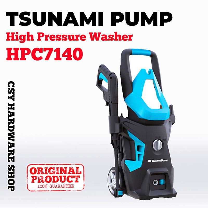 TSUNAMI HPC7140 High Pressure Cleaner Water Jet Carbon Brush Motor 140Bar 1800W | Shopee Malaysia